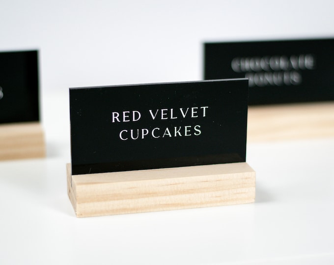 Acrylic Food Labels, Wedding Buffet Signs, Buffet Food Signs With ...