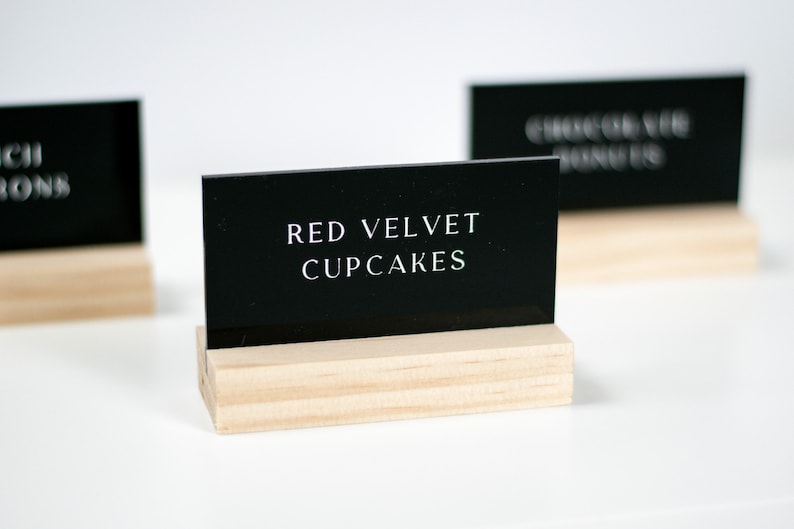 Acrylic Food Labels Wedding Buffet Signs Buffet Food Signs - Etsy