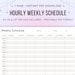 Hourly Weekly Schedule Printable, Digital Planner Template for iPad ...