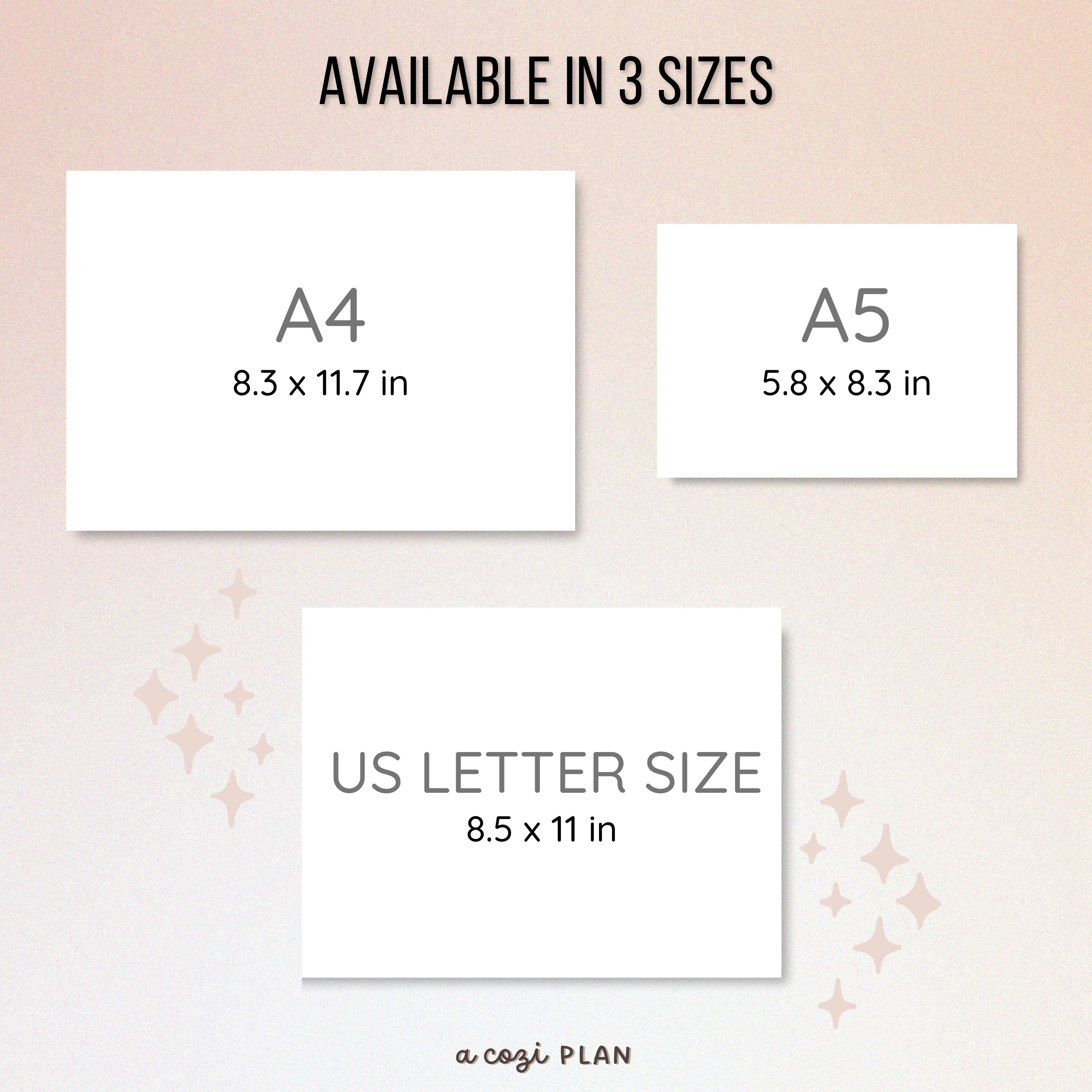 Printable To-do List, A4 A5 & US Letter Size, Instant PDF Download ...