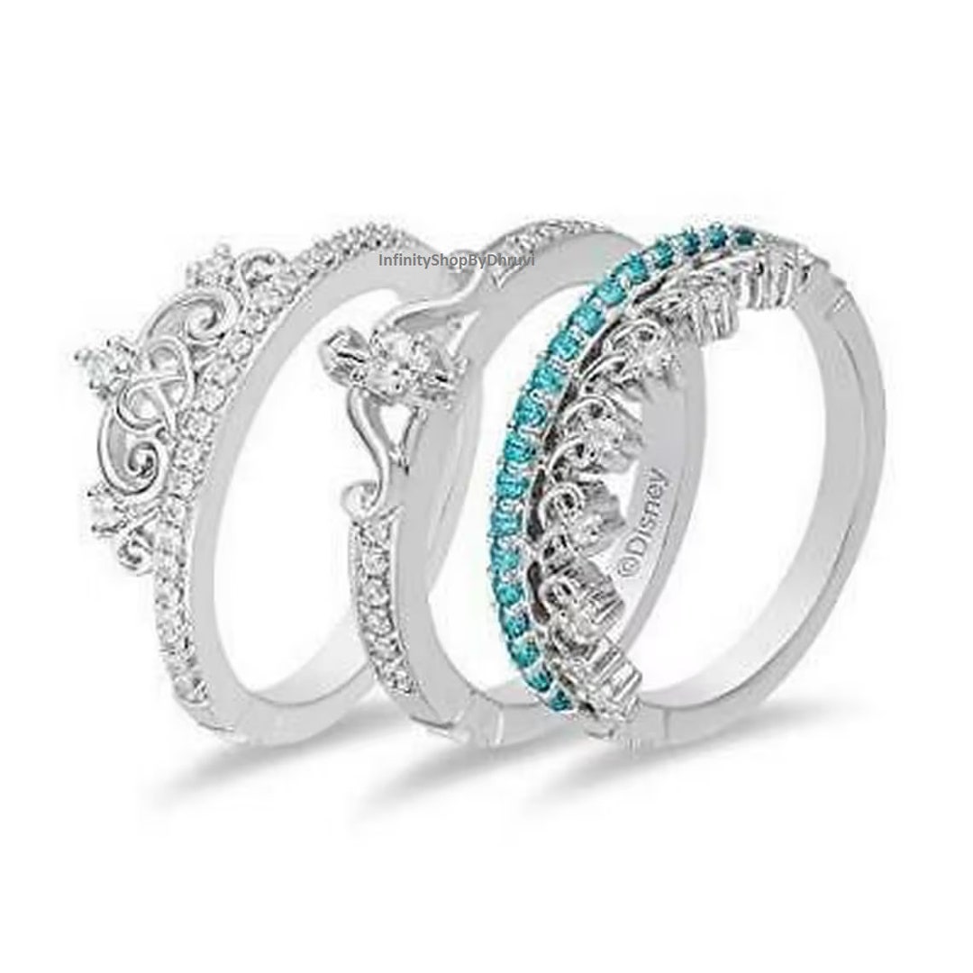 Enchanted Disney Merida Stackable Band Set Ring in Two-tone - Etsy