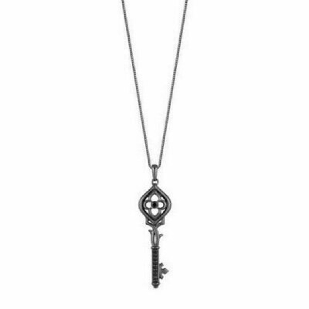 Enchanted Disney Villains Women's 0.20 Ct Black Diamond Maleficent Key ...