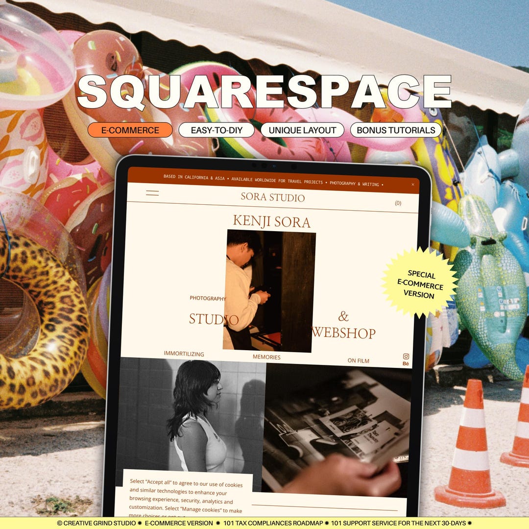 Modern Squarespace E-commerce Template for Services & Digital Products ...