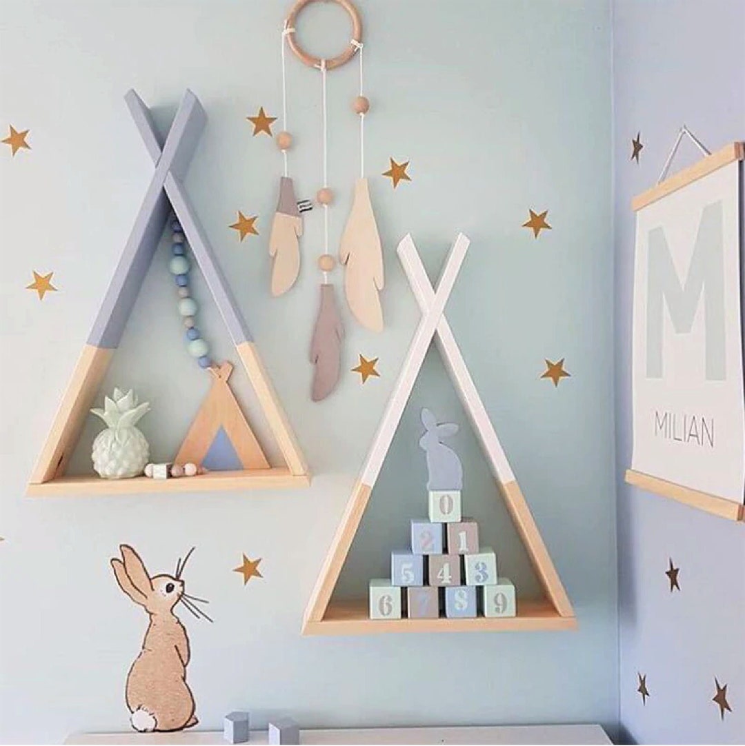 Teepee Style Triangle Shelves Minimalist Storage Rack Decor W/ Tipi ...