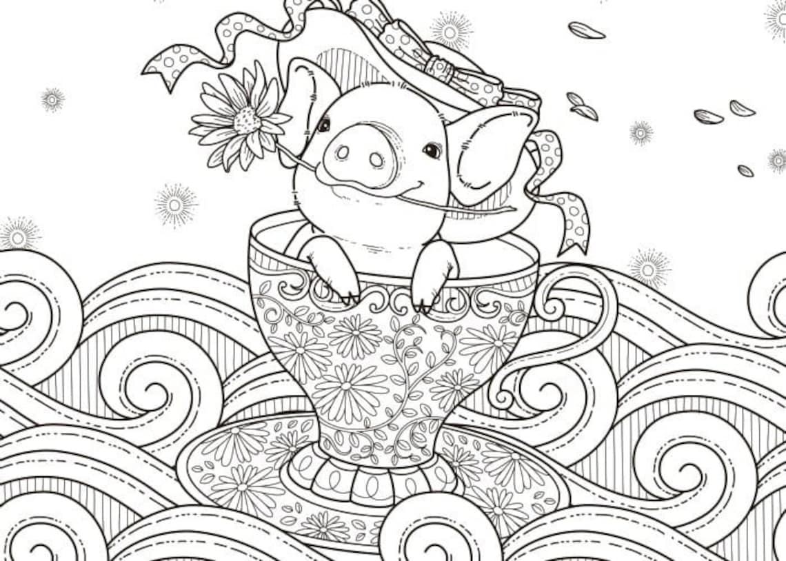 11 Happy Coloring Pages - Printable - Etsy