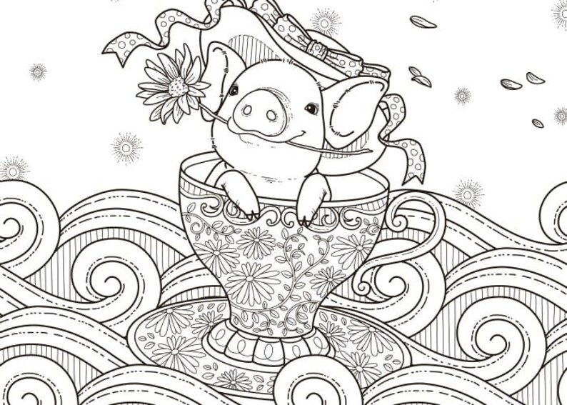 11 Happy Coloring Pages - Printable - Etsy