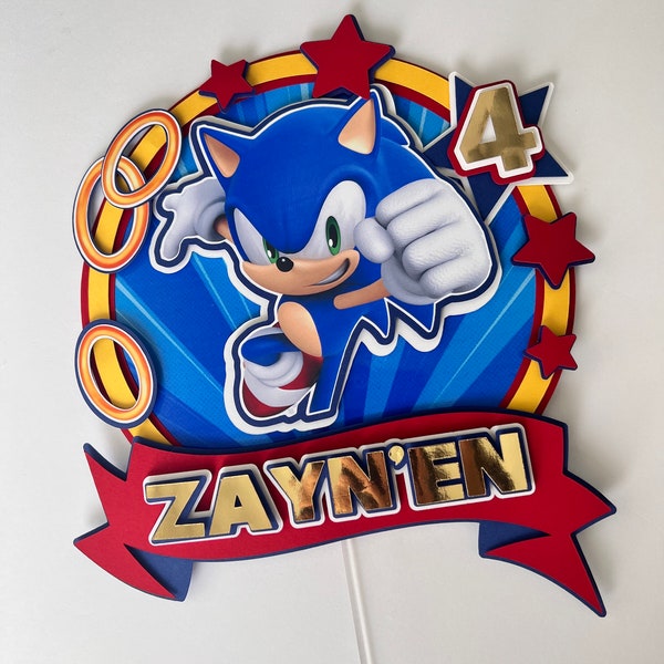 Sonic Caketopper Svg - Etsy