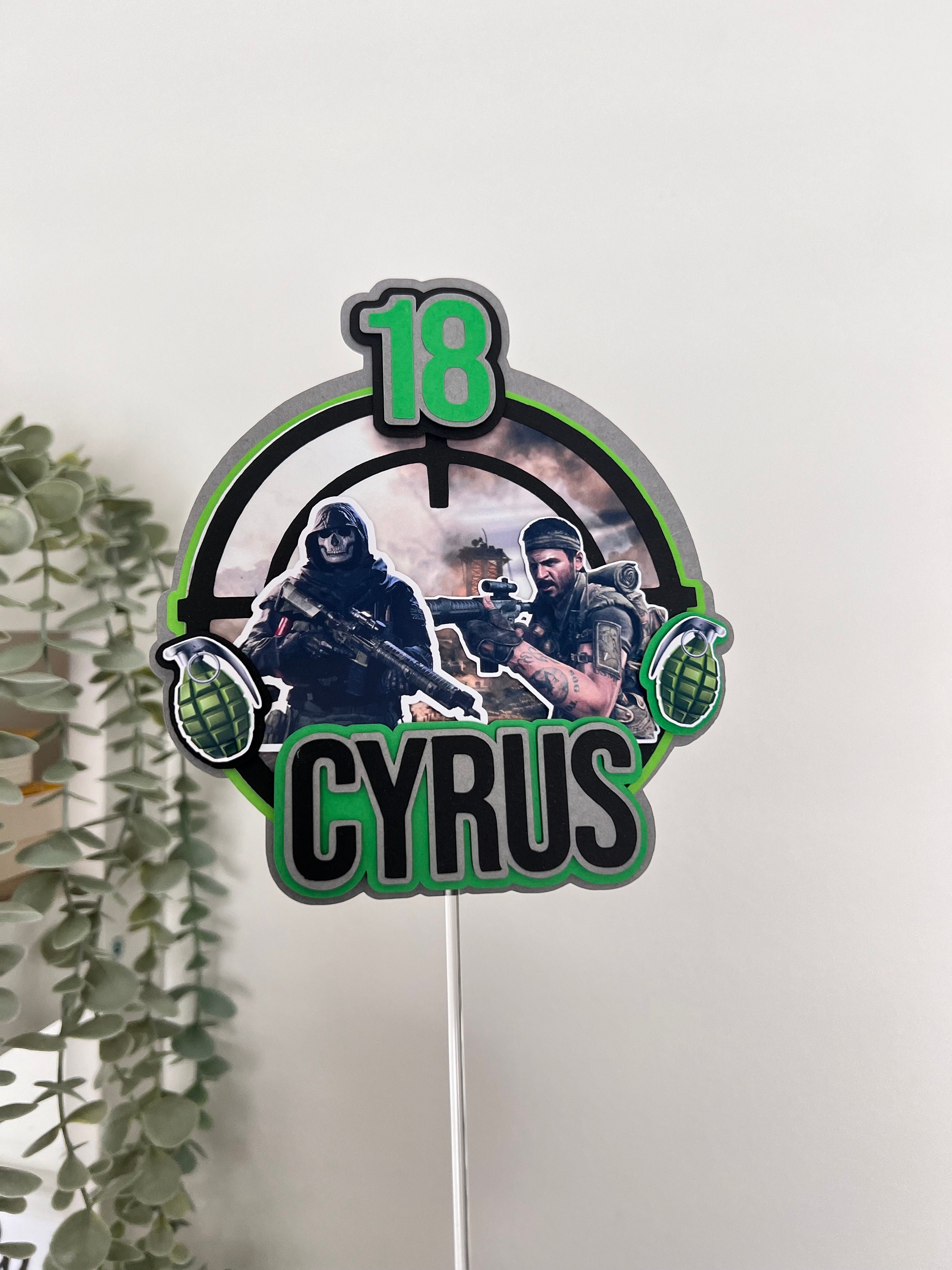 Call of Duty Caketopper Call If Duty Decor Call of Duty - Etsy