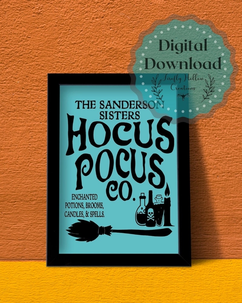 Hocus Pocus Co DIGITAL DOWNLOAD Jpg Svg Png Pdf Sanderson - Etsy