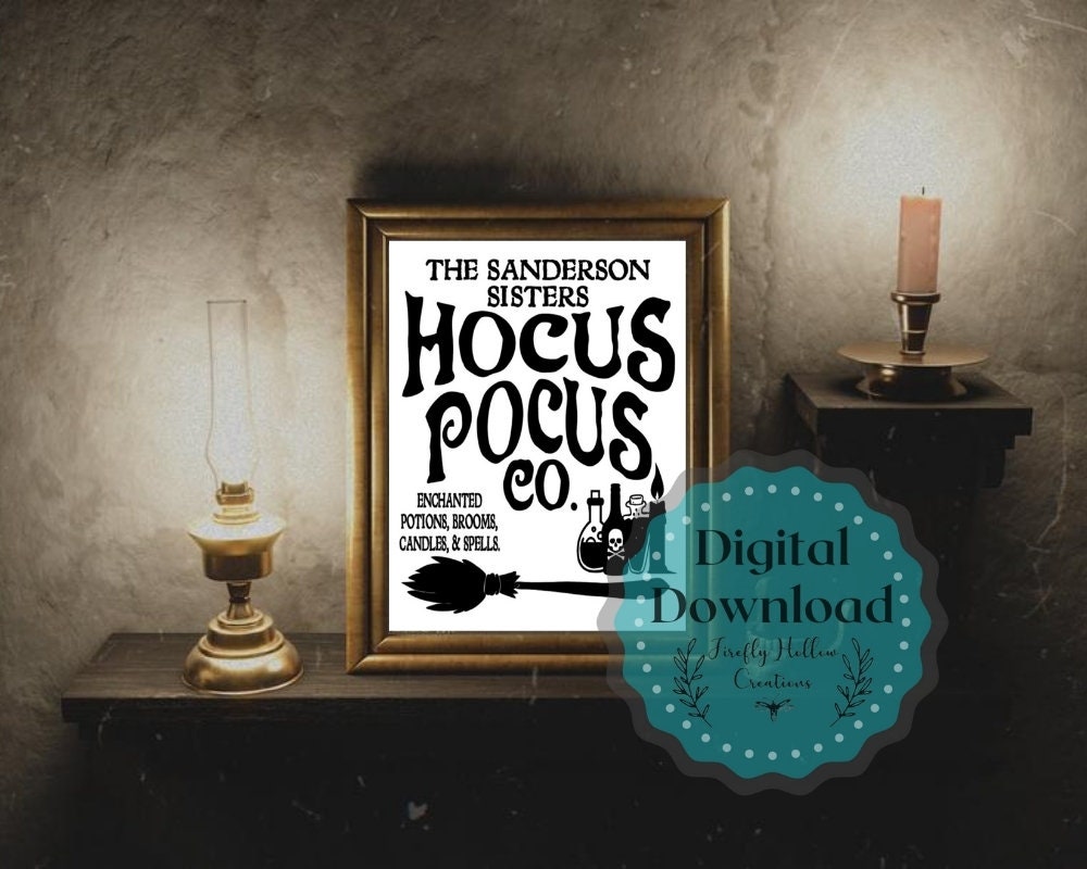 Hocus Pocus Co DIGITAL DOWNLOAD Jpg Svg Png Pdf Sanderson - Etsy