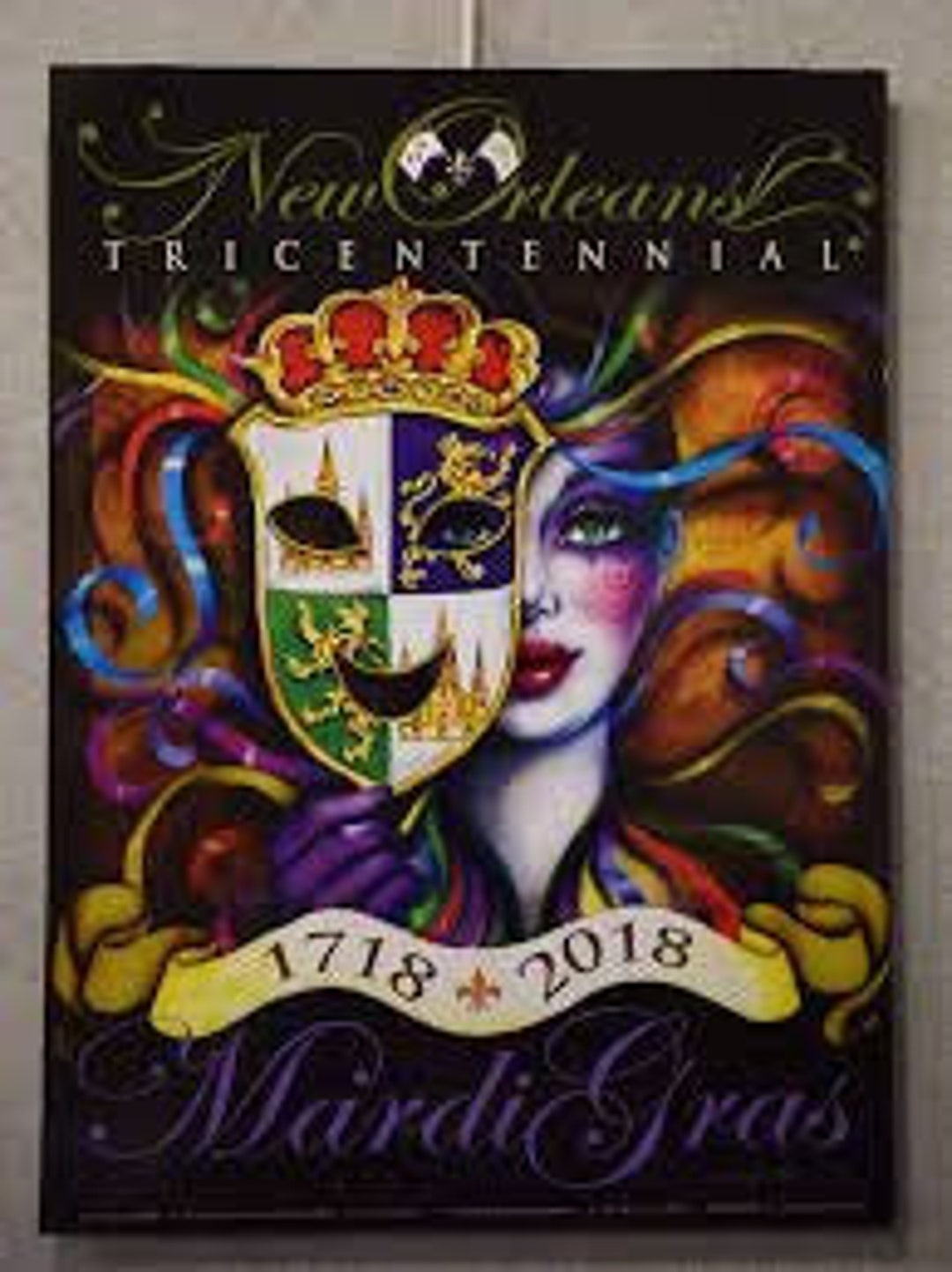 2018 Mardi Gras Andrea Mistretta Poster Tricentennial Year 1718-2018 ...