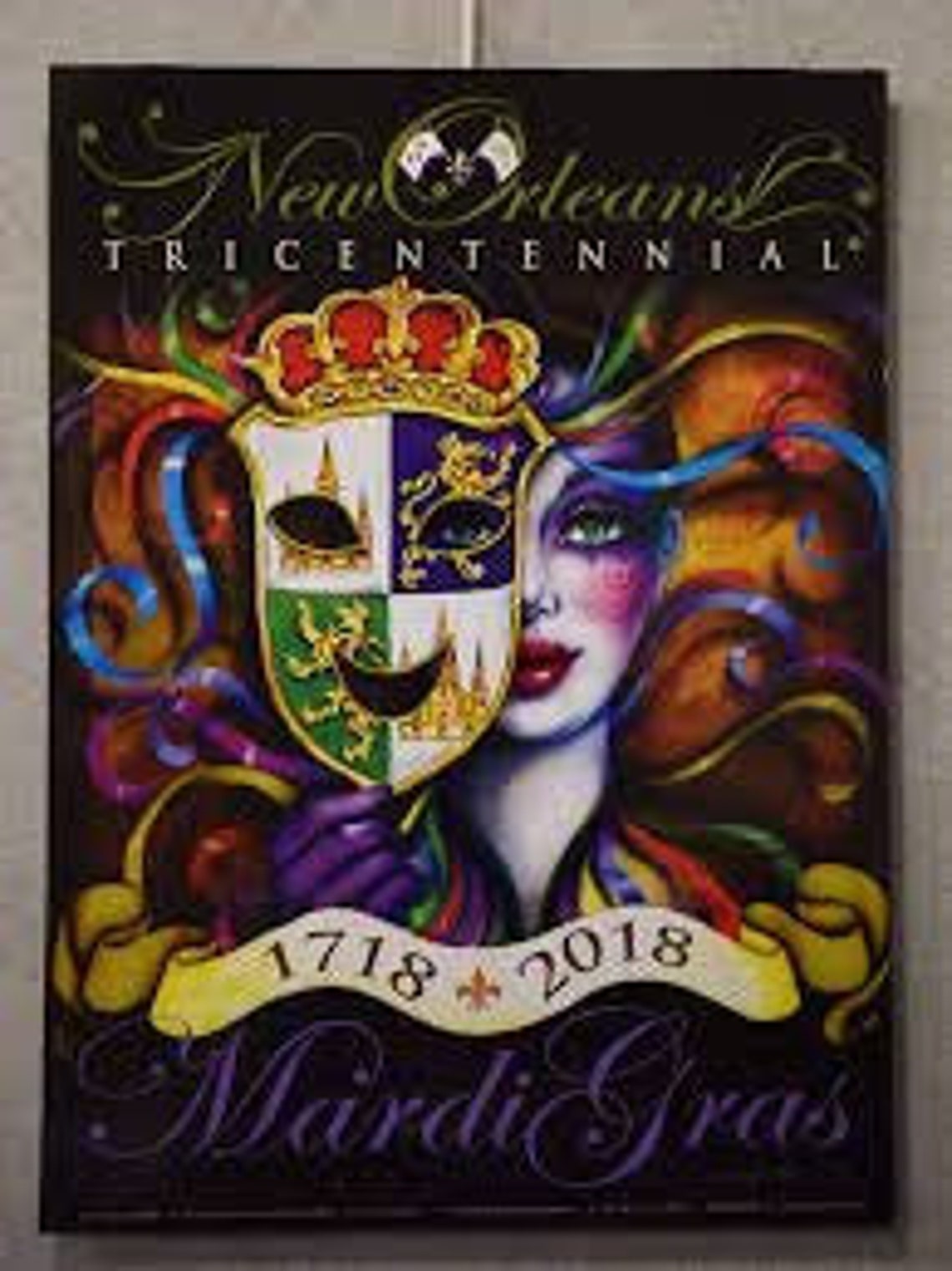2018 Mardi Gras Andrea Mistretta Poster Tricentennial Year 1718-2018 ...