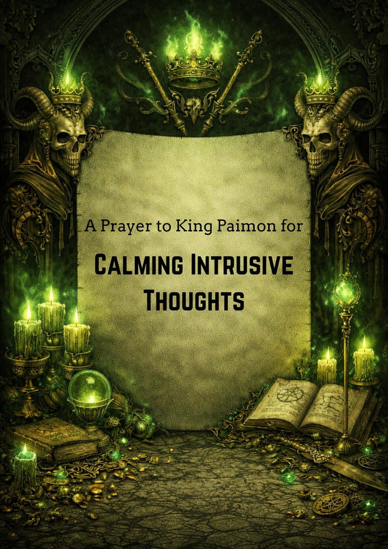 Prayer to King Paimon for Calming Intrusive Thoughts - Etsy