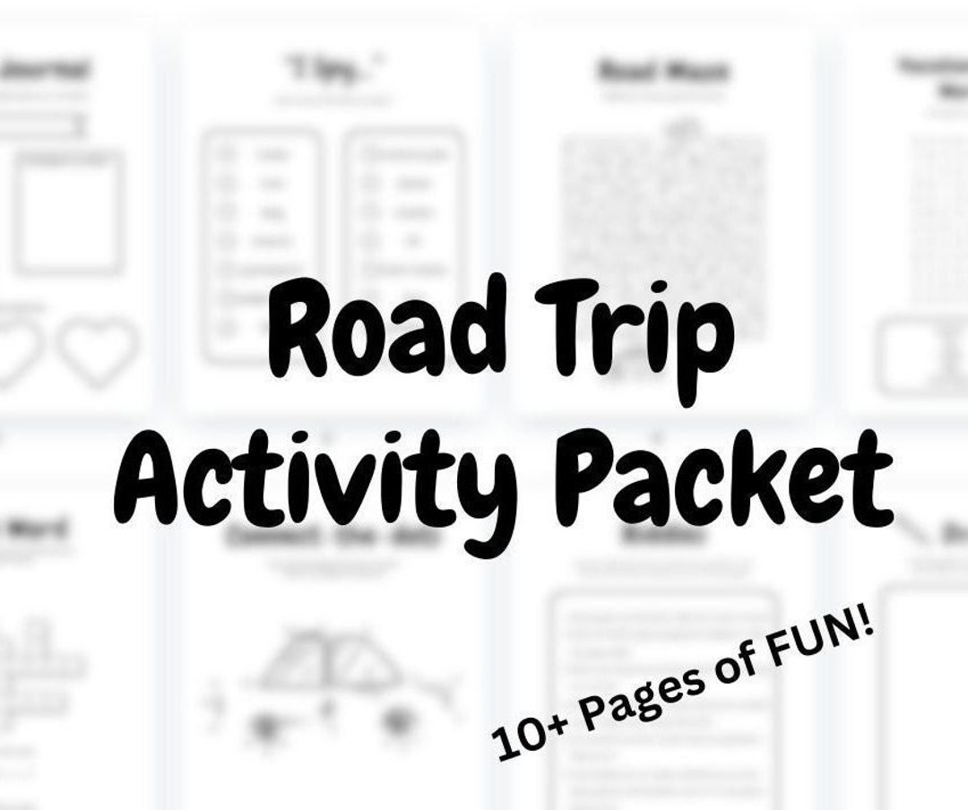 Road Trip Activity Packet for Kids, Digital, Printable // Fun ...