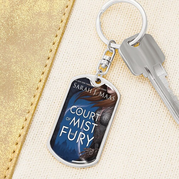 A Court of Mist and Fury Dog Tag Keychain ACOTAR SJM - Etsy