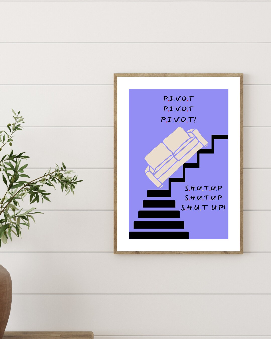 FRIENDS TV Pivot Ross Geller Wall Decor Typography Print - Etsy