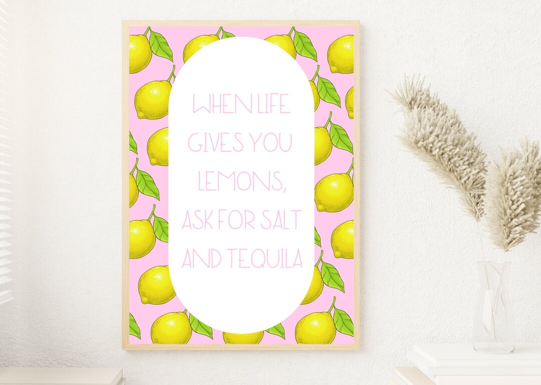 Druckbare Zitrone Druck Tequila Tequila Kunst helle Drucke - Etsy ...