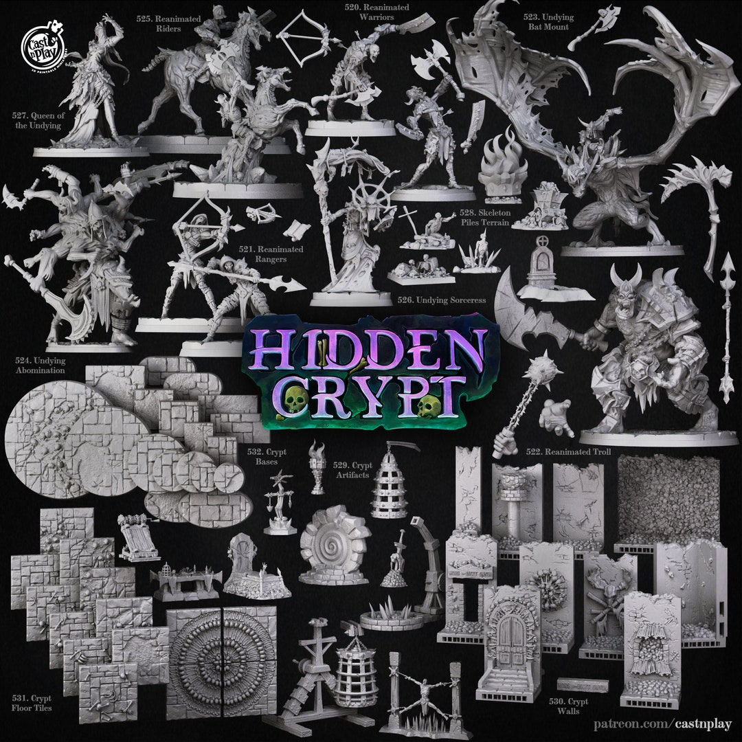 Hidden Crypt Collection / Resin Figurine for RPG / Wargames From Cast N ...