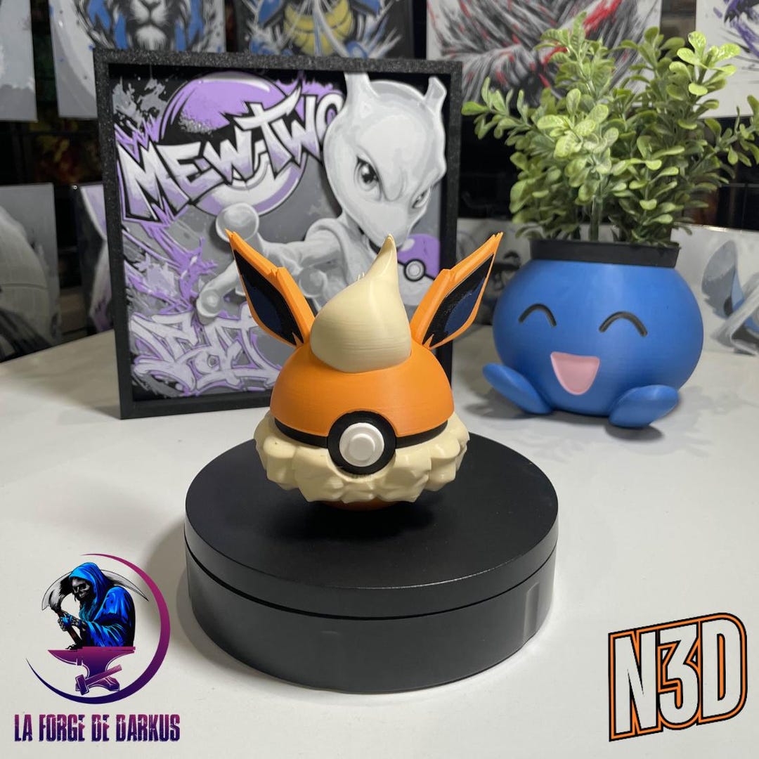 Pyroli / Flareon / Pokeball / Pokemon / 3D Print / Cosplay / N3D - Etsy