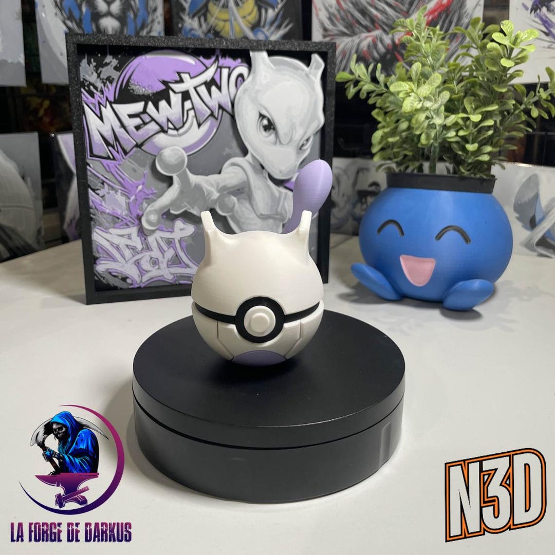 Mewtwo / Pokeball / Pokemon / 3D Print / Cosplay / N3D - Etsy