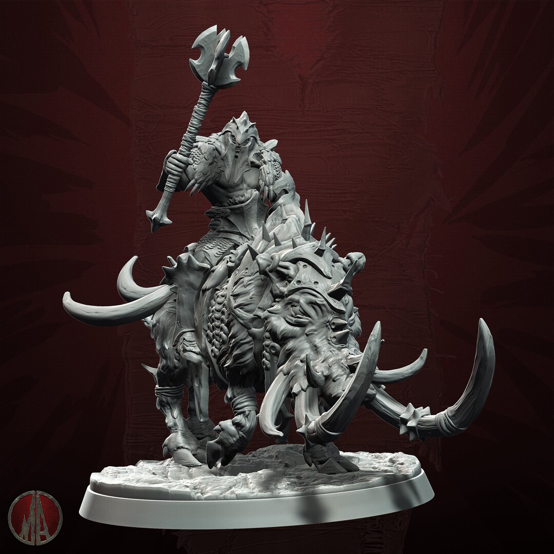 Dire Boar Kugred / Orc Horde / Resin Figure for D&D / JDR / Wargames ...