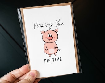 Pig Pun Card - Etsy