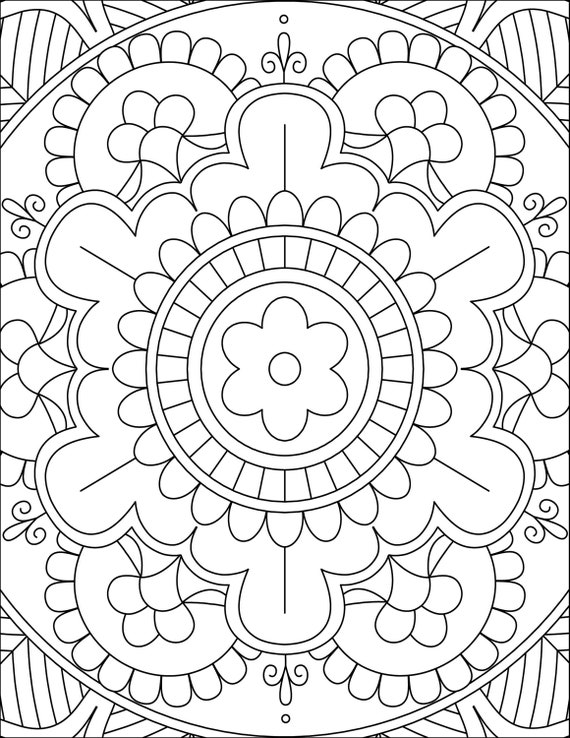 Mandala Coloring Book Volume 7 Etsy Mandala Coloring Book Volume 7 Etsy