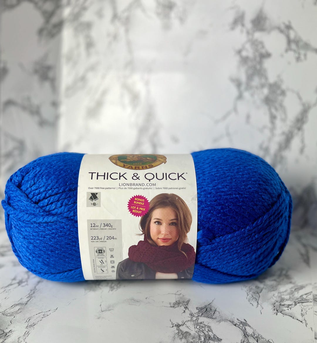 Lion Brand Thick & Quick Yarn – Super Bulky Weight #6 | 12oz, Free ...