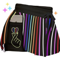 Athletic Striped Rainbow Shorts, Pride Festival Shorts, LGBT Fitness ...