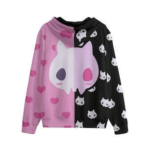 Skully Cat Hoodie | Pastel Goth Fashion | Zip up Hoodie, E Girl ...