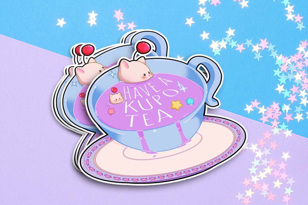 Teddy Bear Sticker | Cute Gift | Kupo Tea | Fantasy Sticker, Tifa's ...
