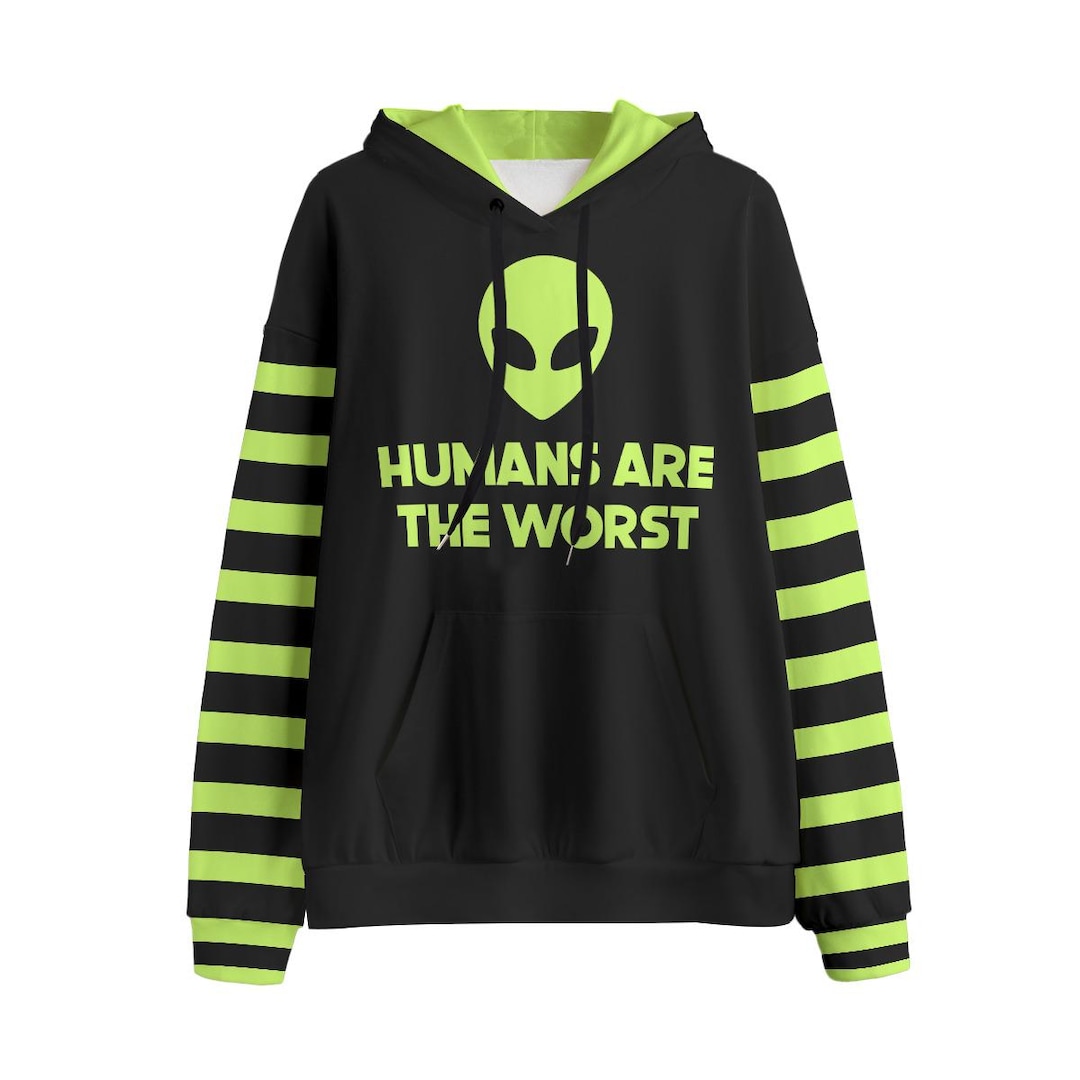 Alien Hoodie | Mental Health UFO Fleece Pullover | Extraterrestrial ...
