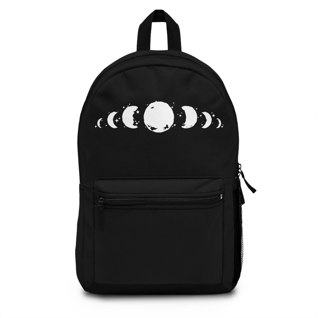 Moon Phases Backpack -star Goth Backpack | Whimsigoth College Bag ...