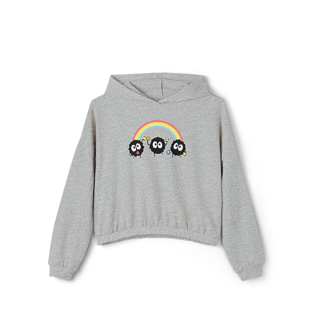 Kawaii Sprites Hoodie | Retro Cropped Hoodie | Rainbow Pride Fashion ...