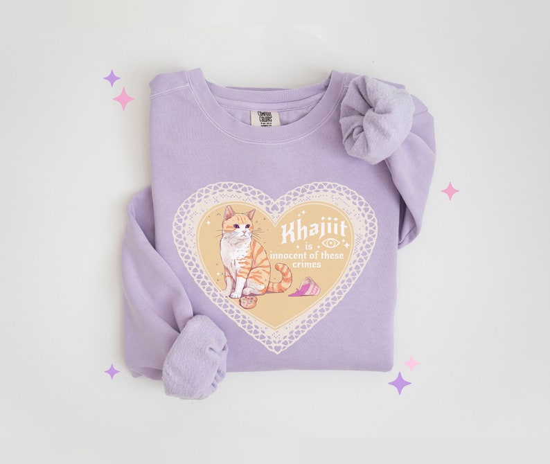 Innocent Cat Sweatshirt - Skooma Addict Y2k Clothing, Funny Gamer Gifts ...