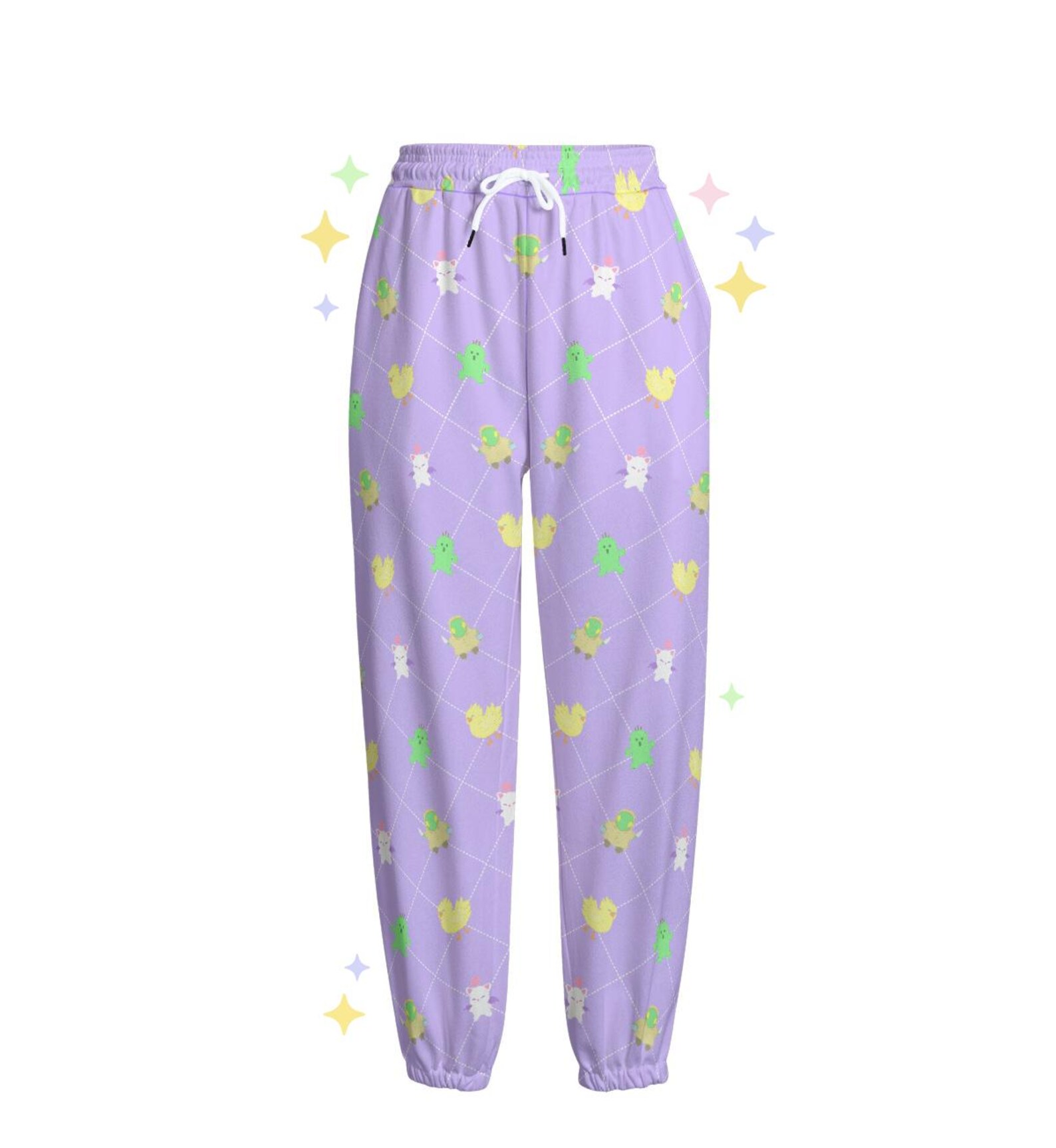 Gamer Girl Joggers | Cute Pastel Cartoon Plushie Bottoms | Y2K Clothing ...