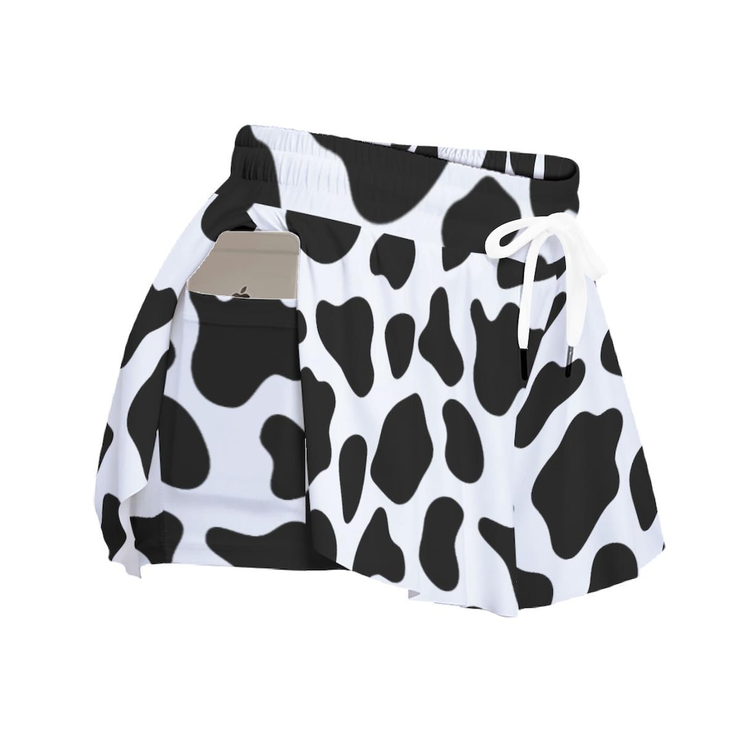 Cow Print Flowy Shorts | Zoo Booty Western Wild One | Cute Cowgirl Gift ...