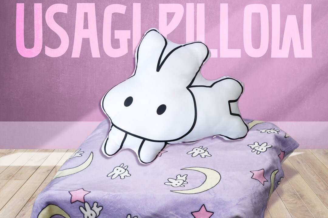 Usagi Plush Satin Bunny Pillow Kawaii Aesthetic Anime - Etsy