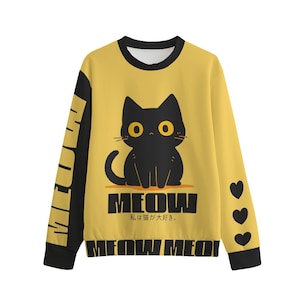 Tokyo Cat Sweatshirt | Jfashion Cute Neko | Kawaii Clothing Cat Lover ...