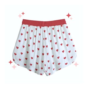 Red Heart Shorts | Valentine Pajama | Y2K High Waisted Shorts ...