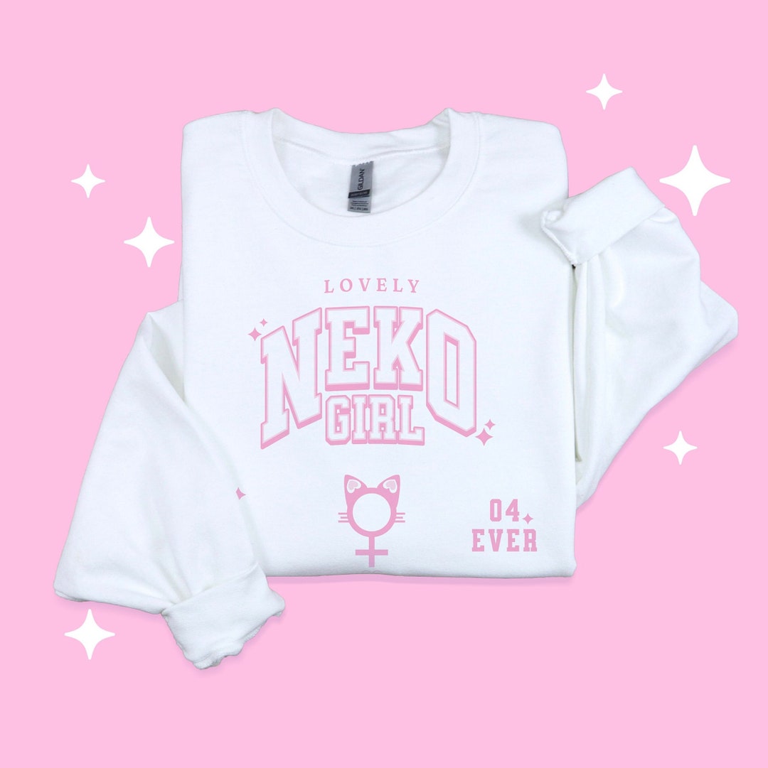 Neko Girl Kawaii Sweatshirt - Anime Clothing, Alt / Cat Girl Shirt ...