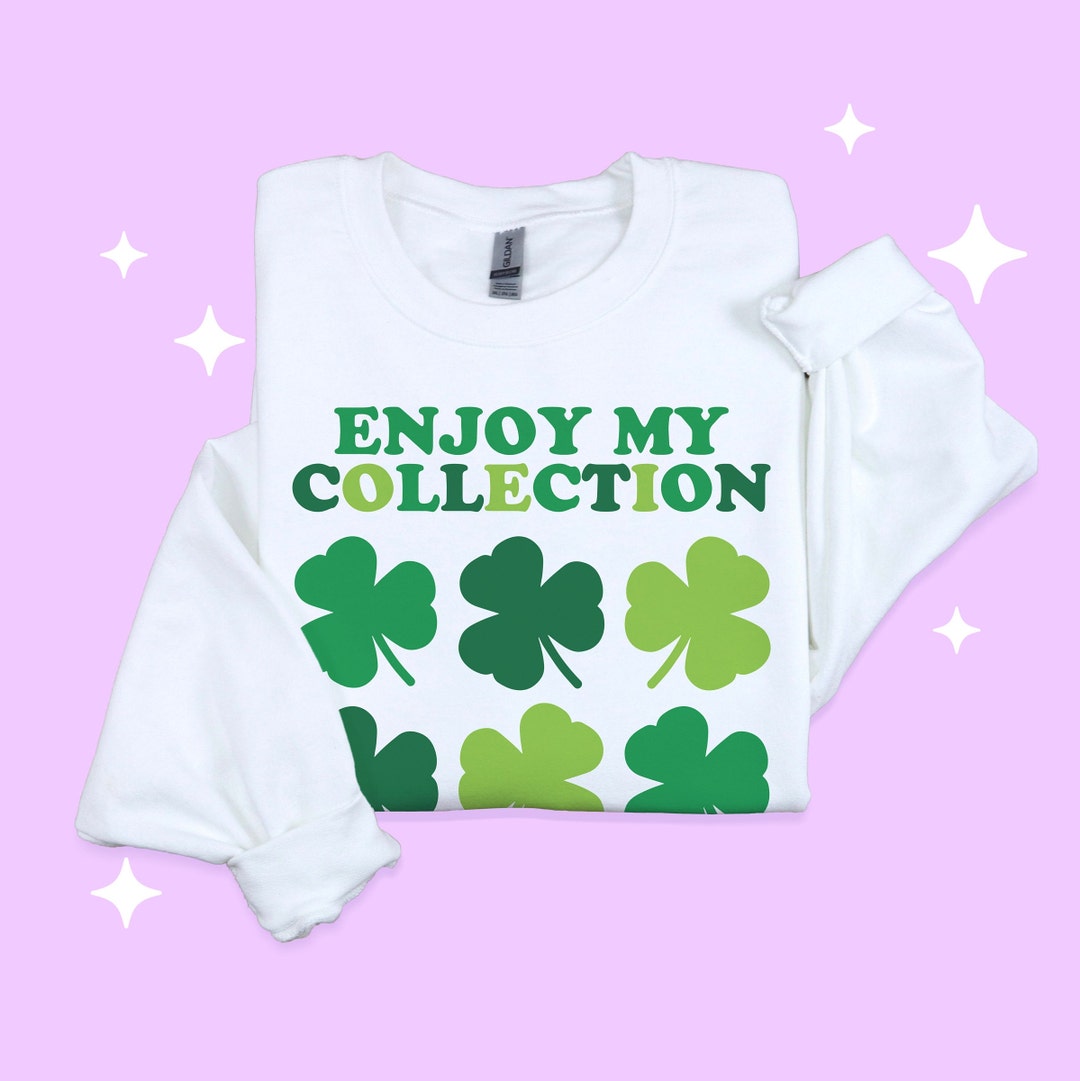 Clover Collection , Lucky Sweatshirt, Funny Irish Shamrock Meme Shirt ...