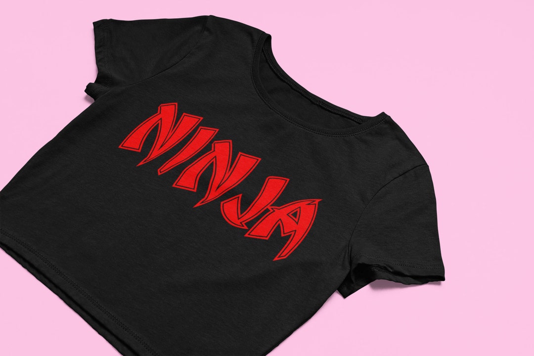 Ninja Crop Top | Cute Fitted Graphic Top | Y2K Baby Tee | Anime Shirt ...