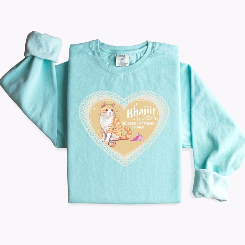 Innocent Cat Sweatshirt - Skooma Addict Y2k Clothing, Funny Gamer Gifts ...