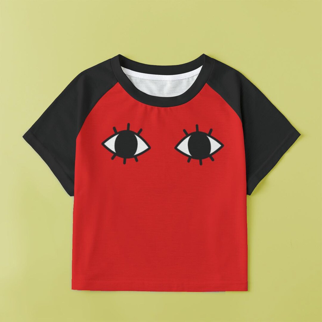 Silly Anime Eyes Crop Top | Anime Funny Evil Eye Cosplay Pastel Goth ...