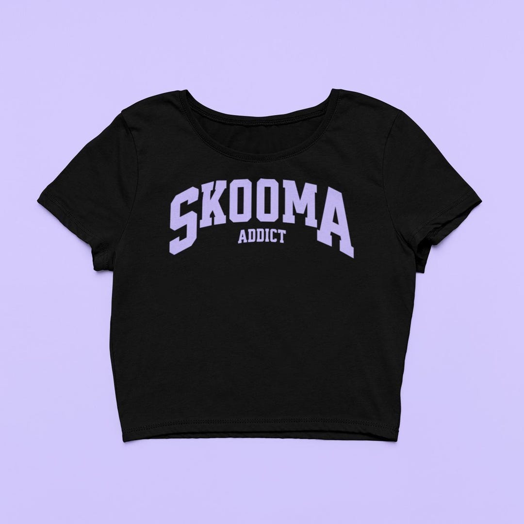 Skooma Addict Baby Tee | Cute Gamer Girl Crop Top | Trendy Fitted ...