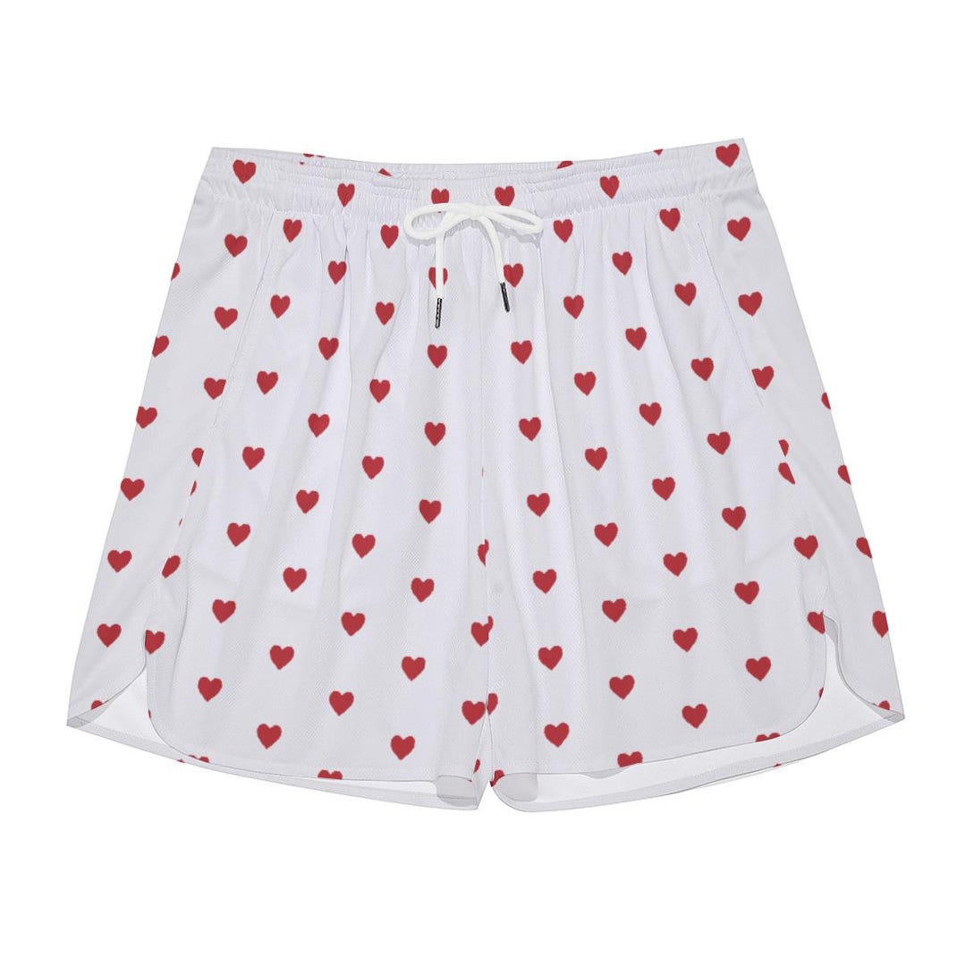 Red Heart Shorts | Boyfriend Lounge Boxers | Fun Lovely Sport Shorts ...