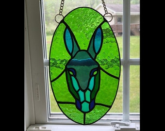 Stained Glass Donkey - Etsy
