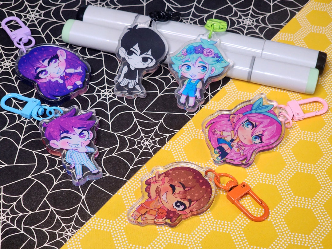 Omori Keychain Double Sided Acrylic Charm | Sunny Basil Kel Aubrey Mari ...
