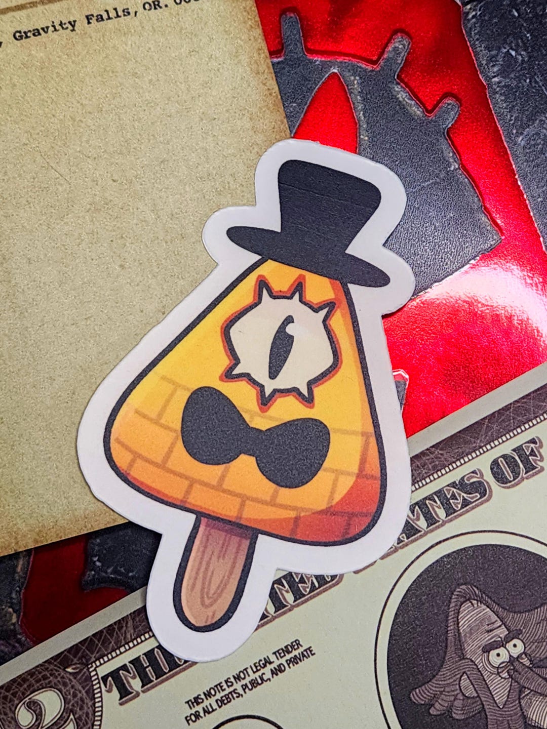 Bill Cipher Popsicle Sticker Silly Cute Kawaii Stationery Gravity Falls ...